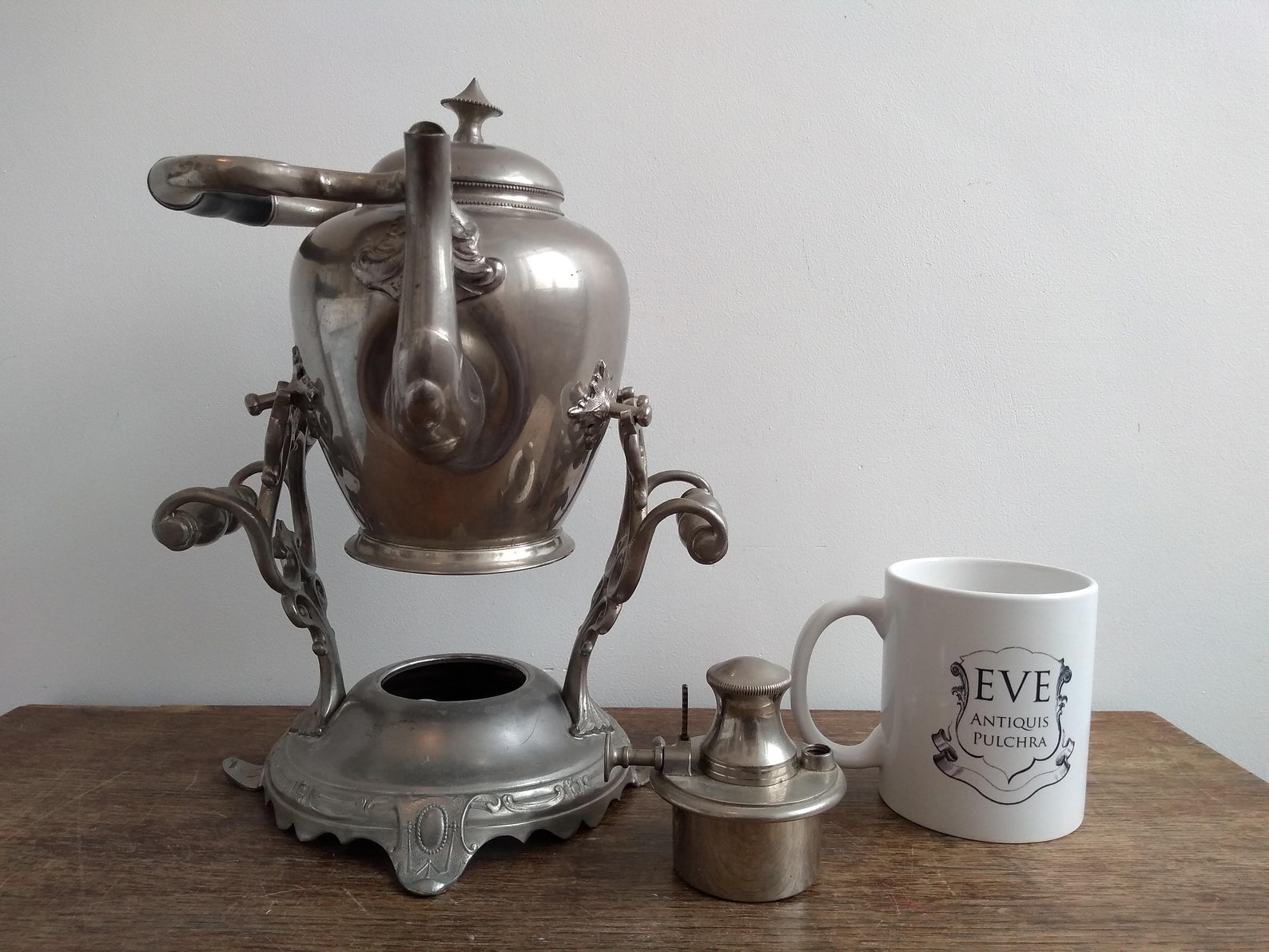 Antique English Victorian Ornate Tea Pot With Tea Pot Paraffin - Etsy