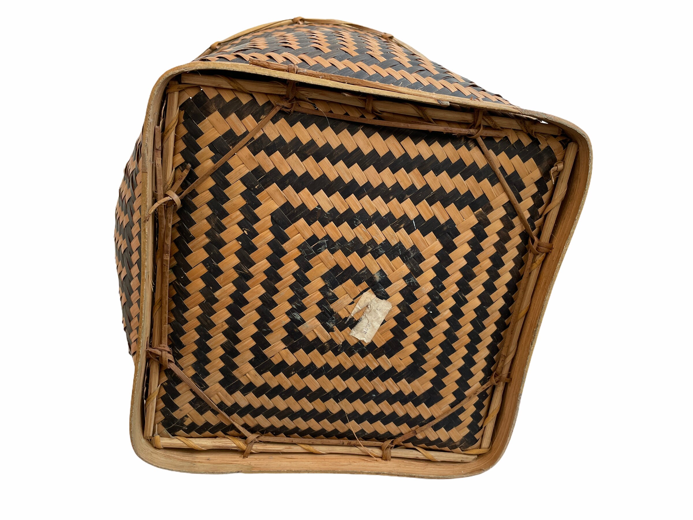 Vintage Thai Asian Traditional Woven Rice Food Basket Storage Decor ...