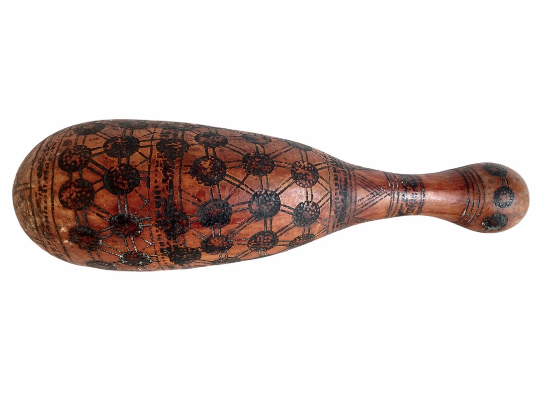 Vintage African Large Dried Gourd Fruit Vegetable Percussion Musical ...