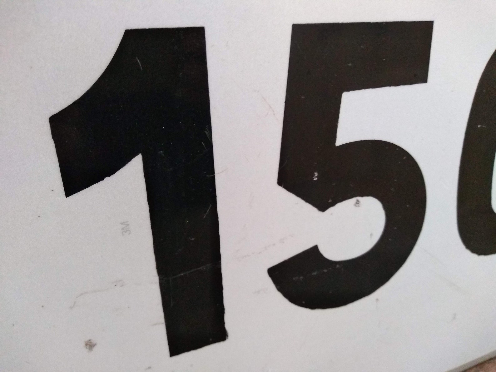 Vintage French Large White Black Stop 150m Metre Metal Roadsign Road ...