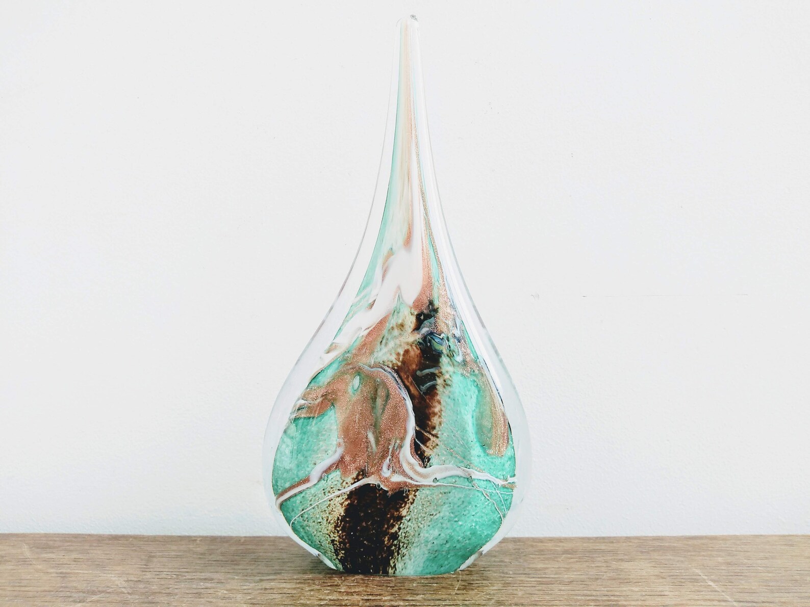 Vintage French Green Aqua Teardrop Water Drop Tear Signed - Etsy