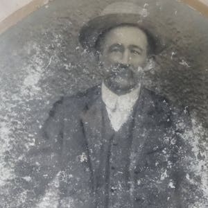 Antique French Photograph of a Man Gentleman in Ornate Wood and Plaster ...