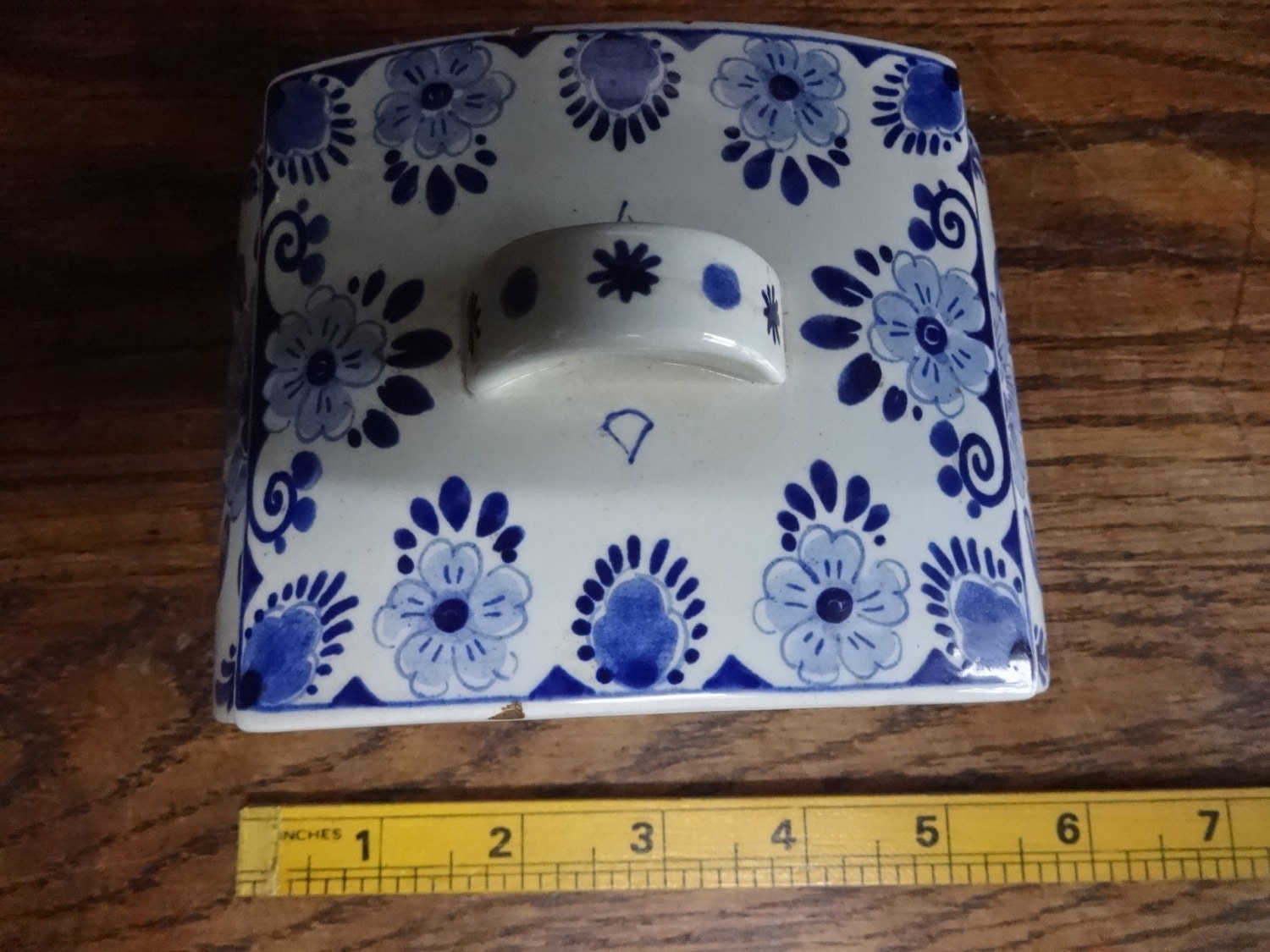 Vintage Dutch Delfts Delft Lidded Dish Butter Pat Cheese Dish Dome ...