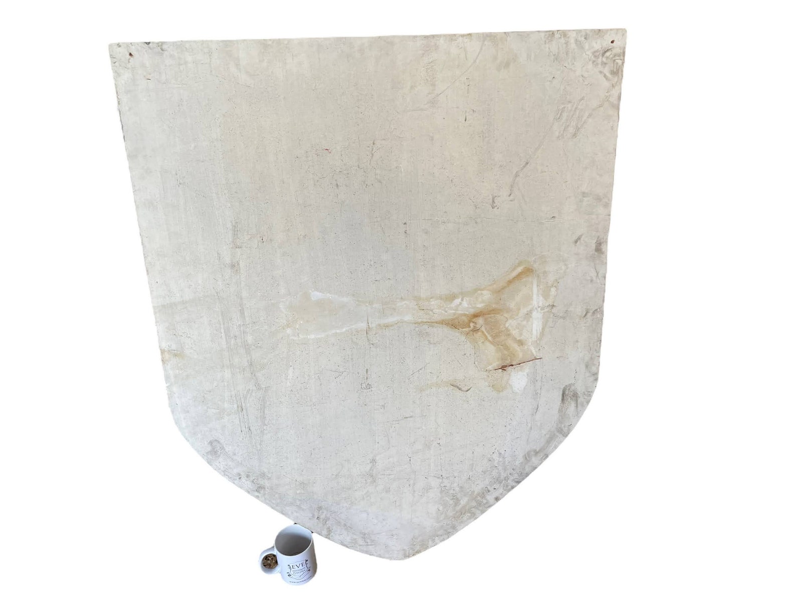 Vintage French Extra Large Wooden Shield Wall Display Re-enactment ...