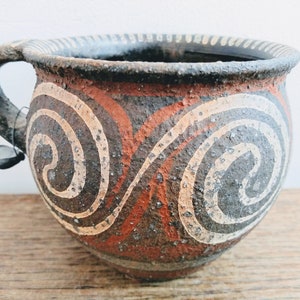 Vintage Greek Pottery Cup Mug Tankard Copy of Piece Made in 1500BC ...