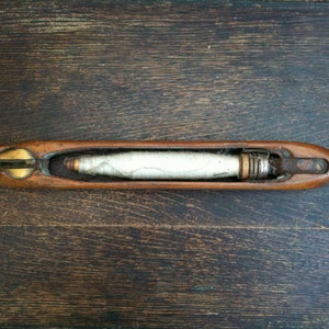 Antique English Large Wood Silk Spindle Spinning Shuttle Circa 1920-30s ...