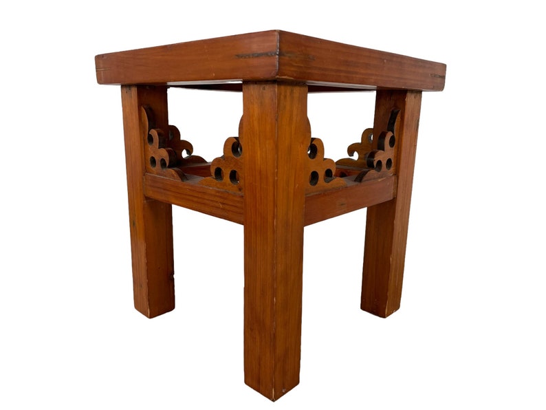 Vintage Chinese Small Stand Stool Table Wooden Wood Side - Etsy