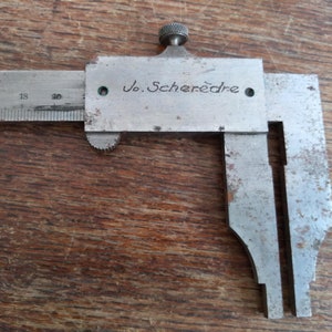 Vintage French Measuring Calipers Size Measure Gauge Machinest Builders ...