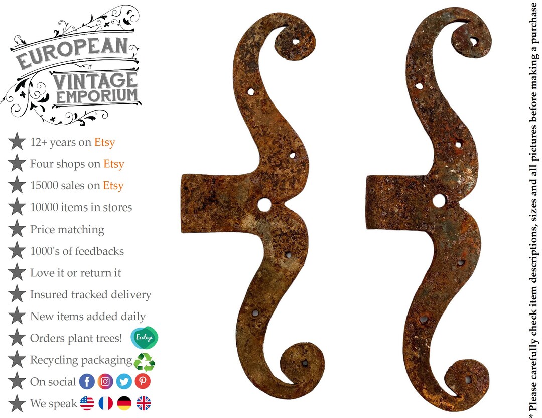 Antique French Small Metal Iron Cupboard Door Pin Hinge Swivel - Etsy