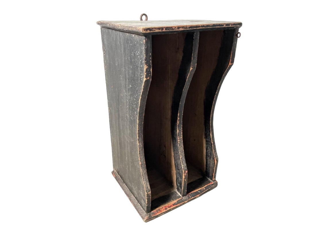 Antique French Wooden Desktop or Wall Hanging File Filing Paperwork ...