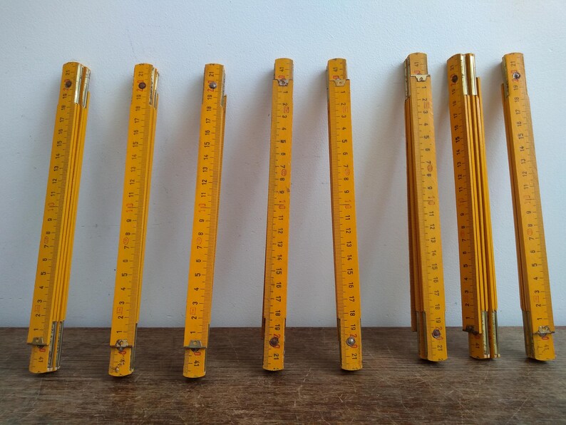 Vintage French Large Wooden Wood Folding One 1 Metre Ruler - Etsy