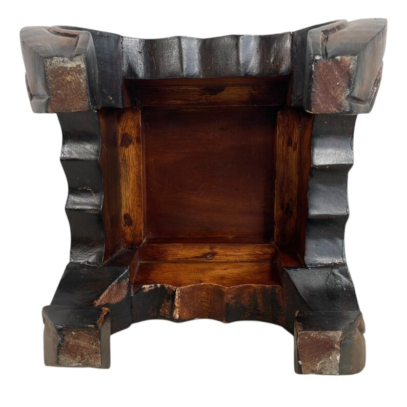 Vintage Asian Small Opium Table Heavy Stand Step Stool Plinth Wooden ...