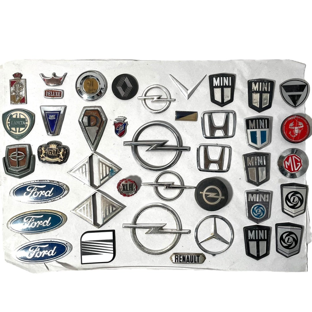 Vintage Assorted Car Badge Collection Bonnet Ornament Decor Automobile ...