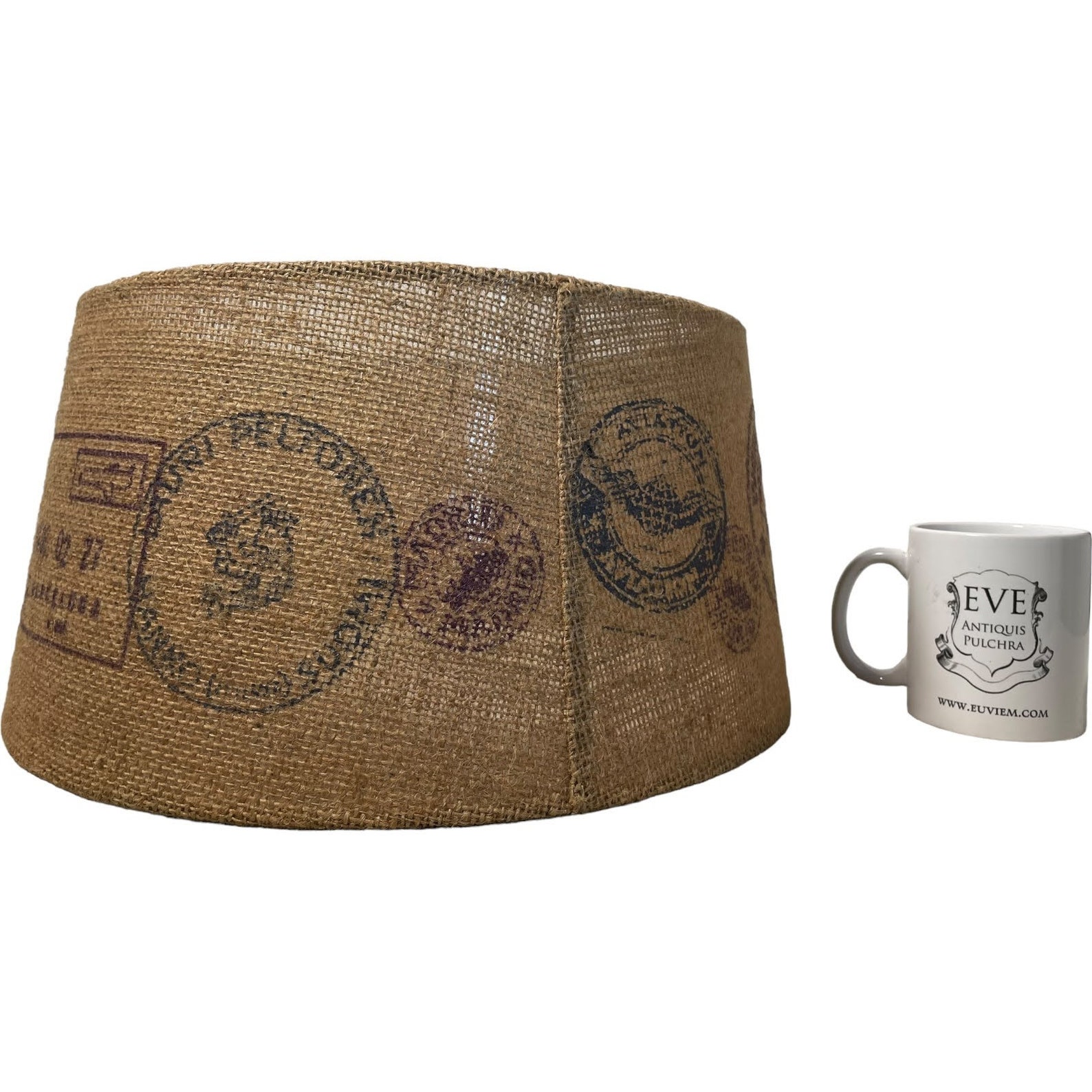 Vintage Hessian Sack Cloth Post Mark Worldwide Shipping Hanging Lamp ...