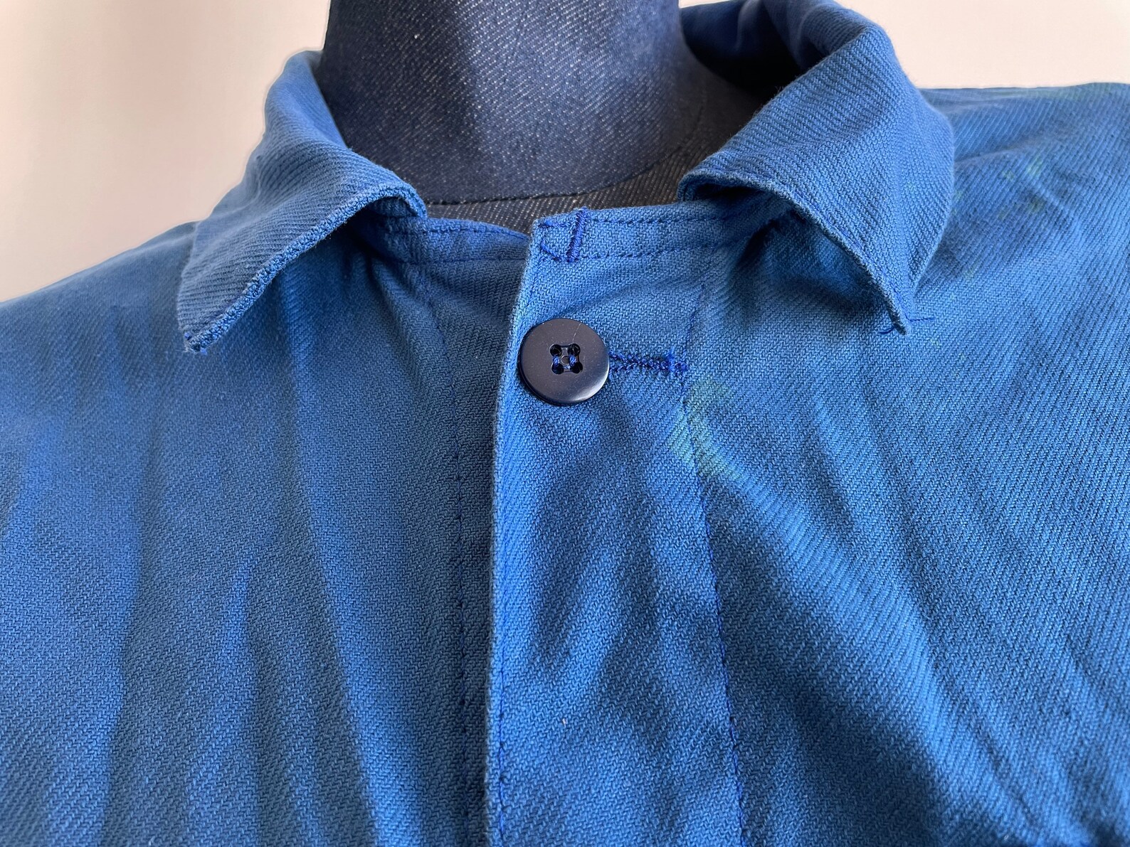 Vintage French Blue Work Cotton Jacket Farmer Jacket Indigo - Etsy