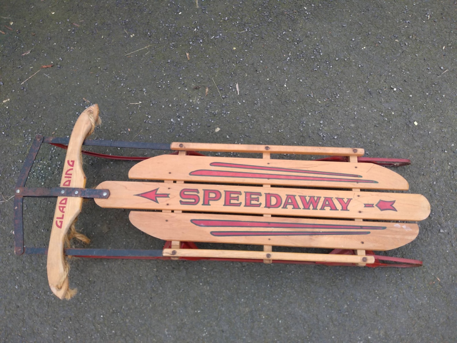 Vintage Genuine Gladding Speedaway Wood Metal Wooden Snow Sled - Etsy ...