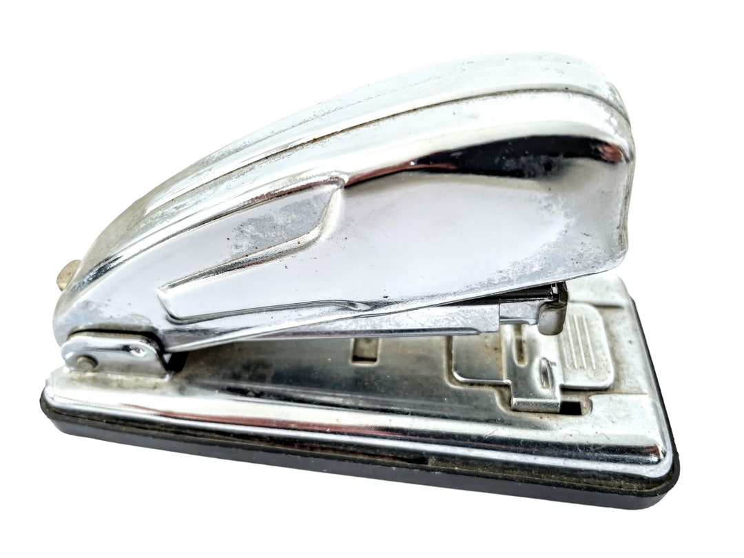 Vintage Spanish Petrus Silver Metal Stapler Staple Desktop Boxed Prop ...