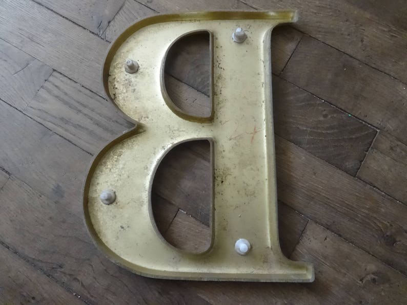 Vintage French Gold Large Letter B Shop Sign Name Decoration | Etsy