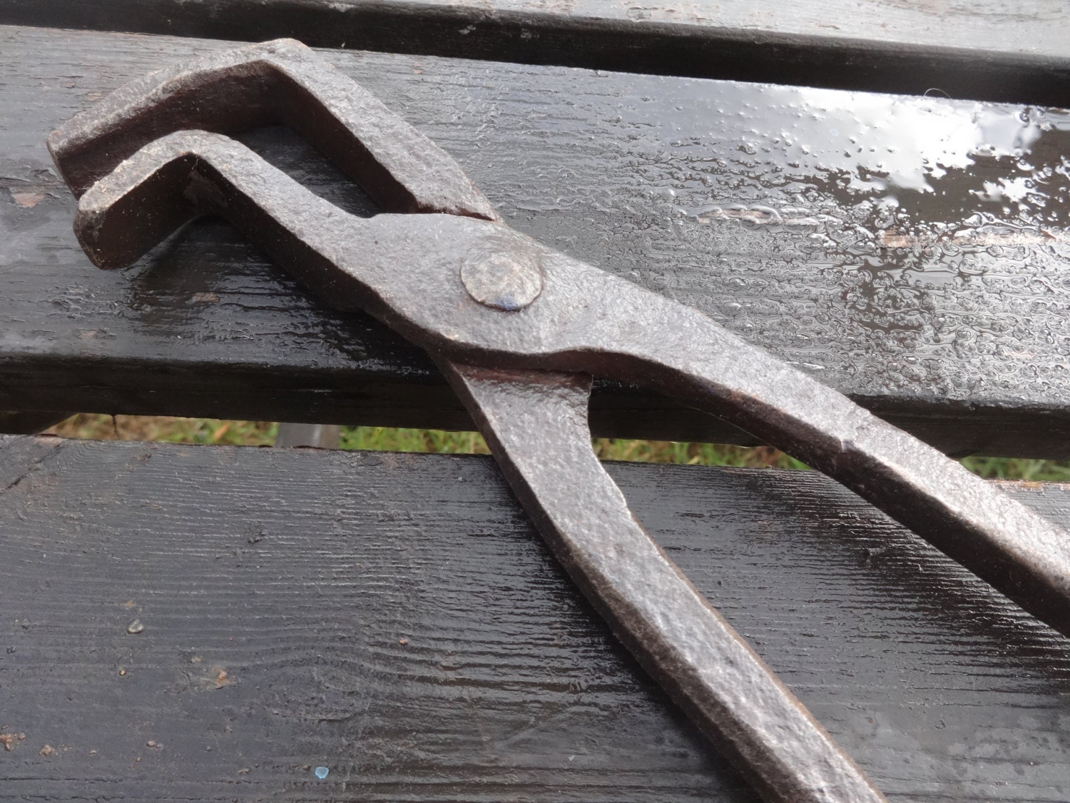 Antique French Extra Large Metal Tongs Pliers Tool Ironsmith | Etsy