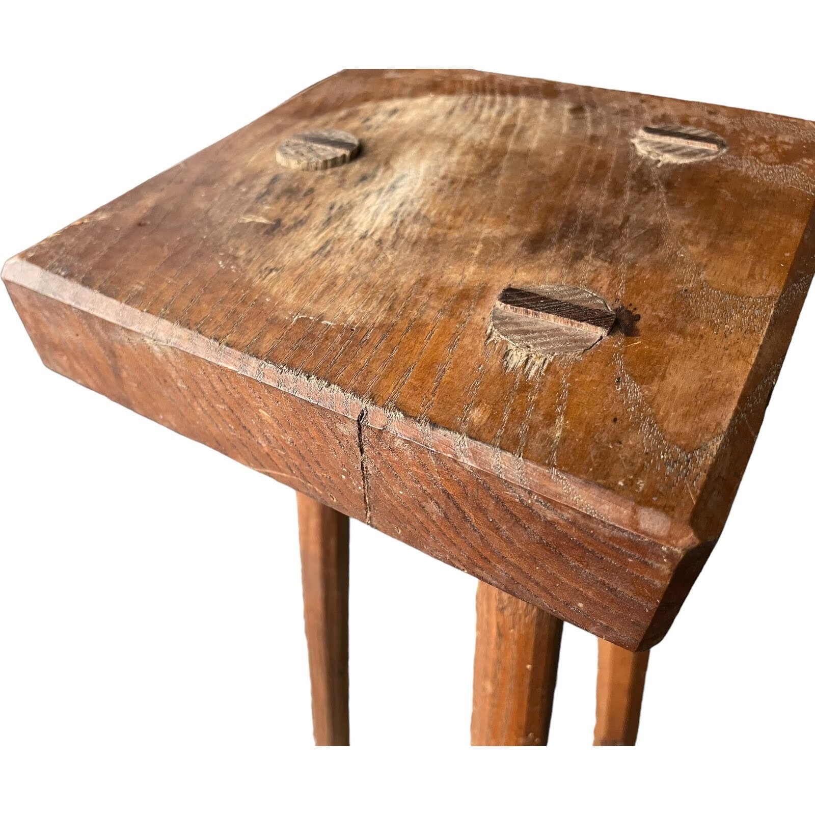 Vintage French Tall Plant Pot Stand Table Wooden Wood Side Plinth ...
