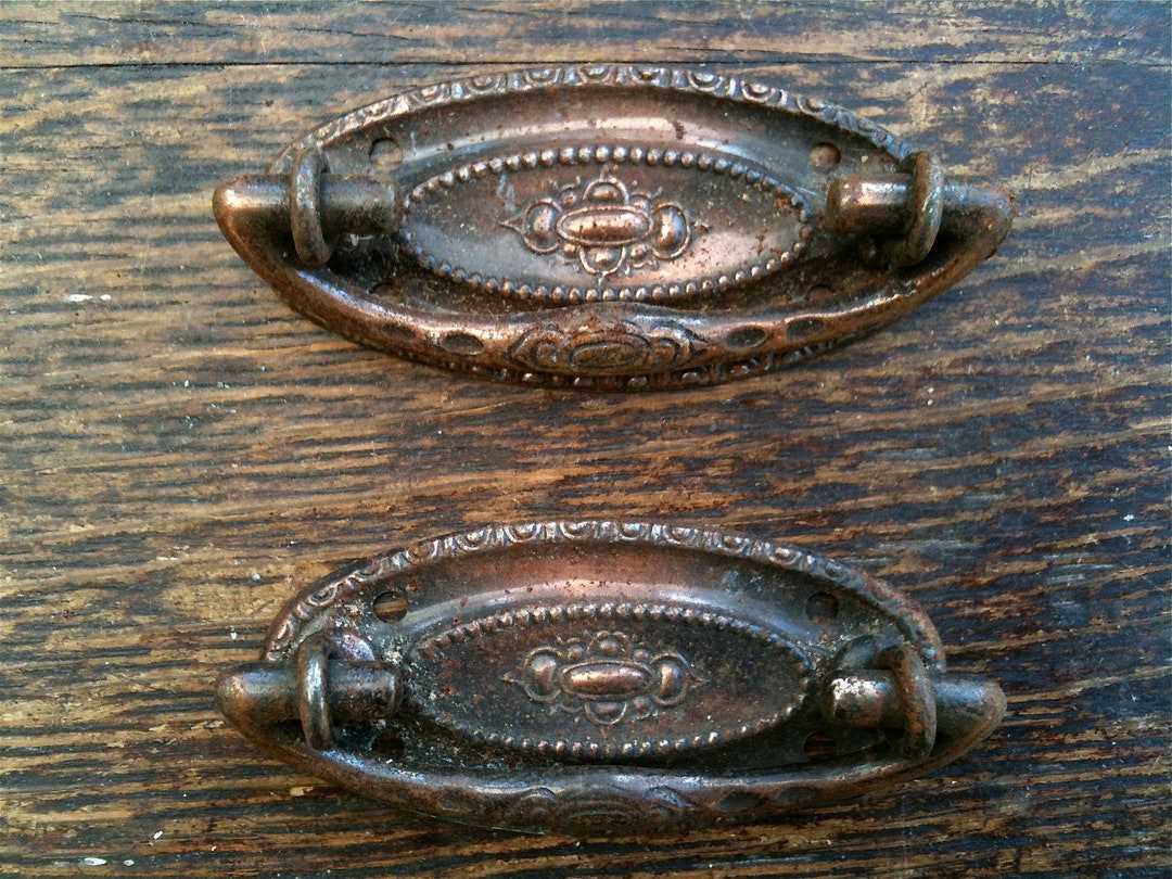 Antique English Rusty Drawer Handles Circa 1900's / EVE of Europe - Etsy