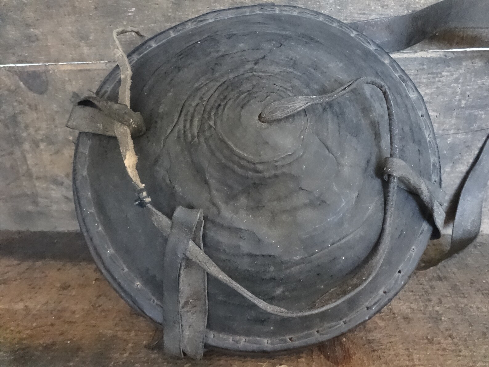 Vintage African Goat Skin Covered Wicker Carrying Basket Lid Lidded ...