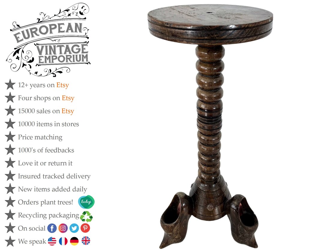 Vintage French Brittany Clog Shoe Footed Plinth Stand Plant - Etsy