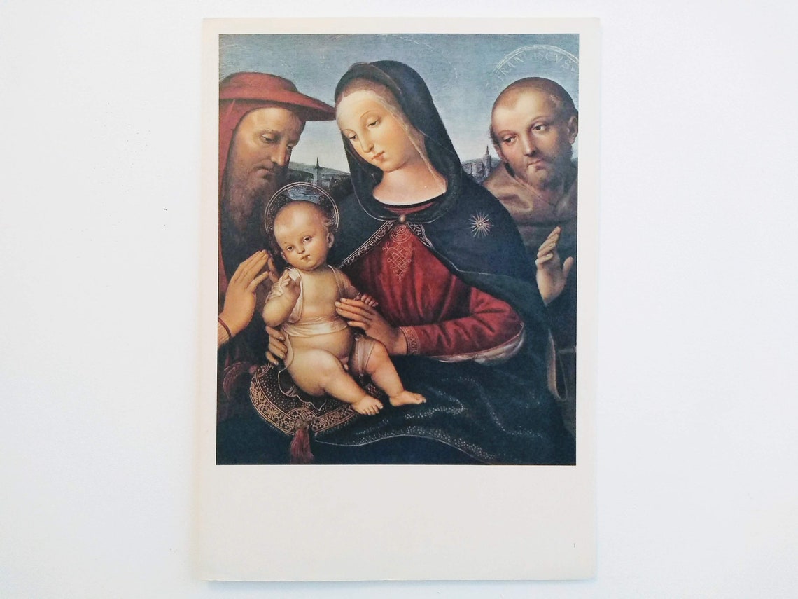 Vintage Italian Grand Master Raphael Print Reproduction Madone | Etsy