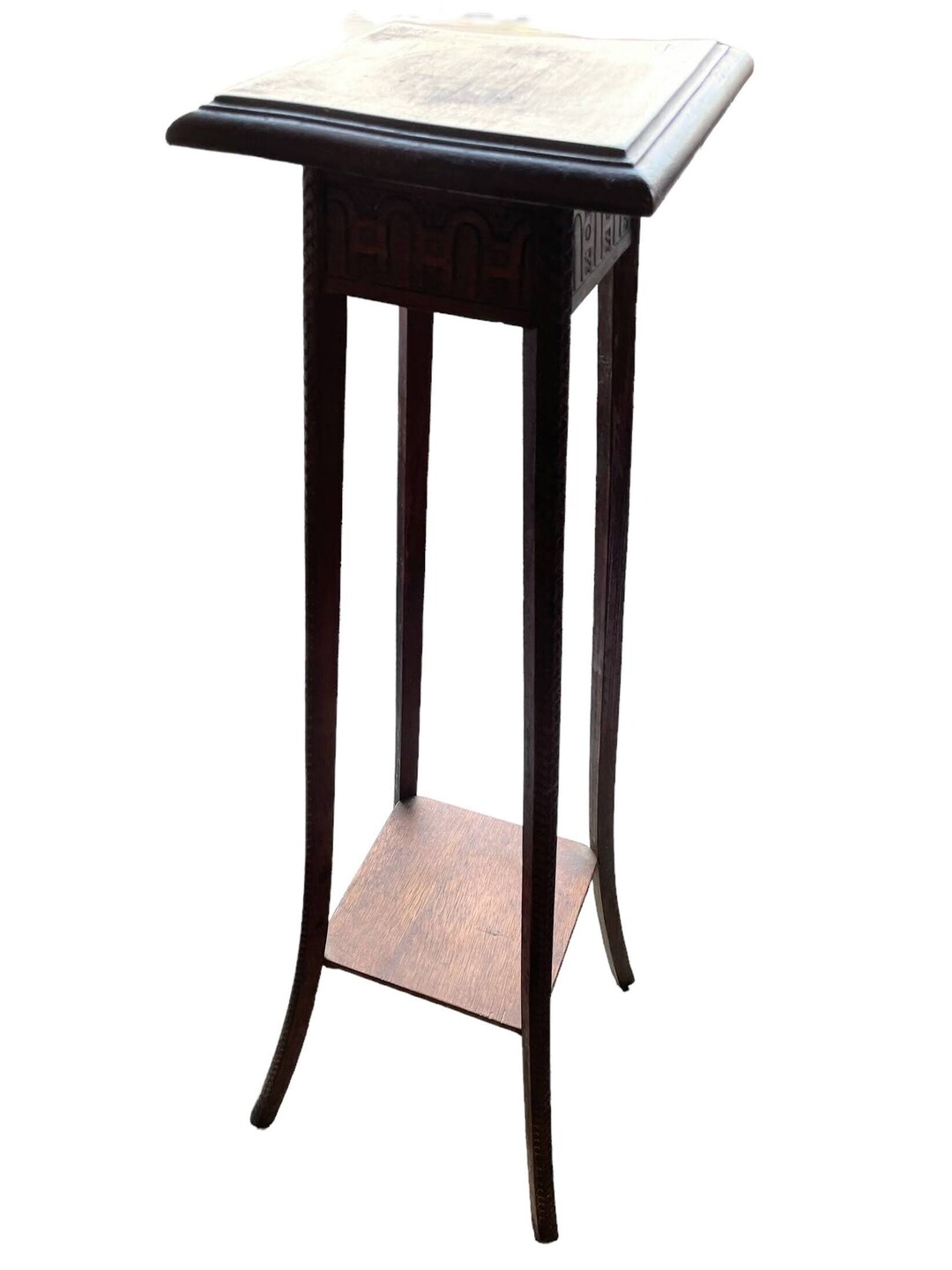 Antique Plinth French Large Tall Ornate Legs Square Side Table Compact ...