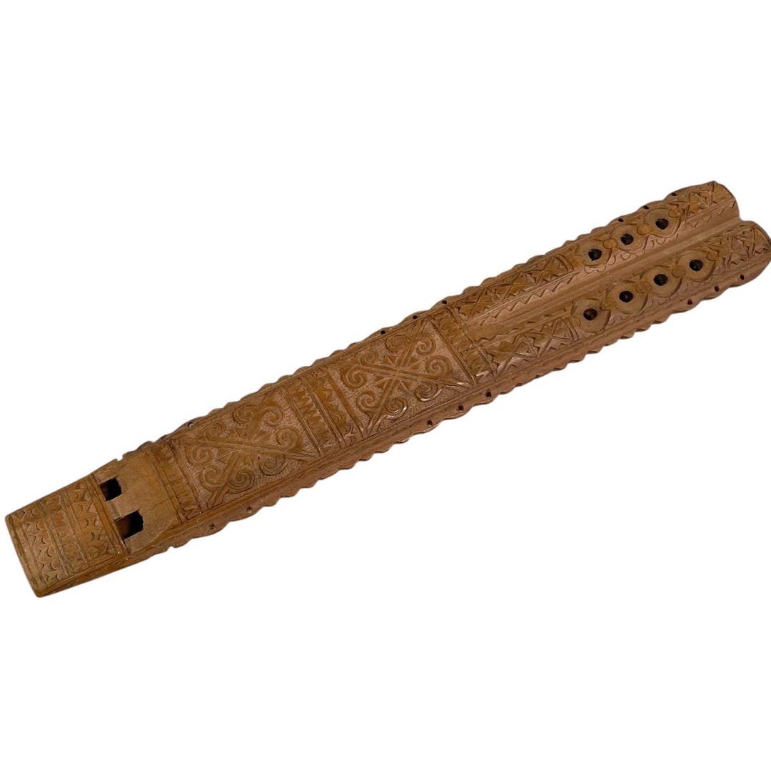Vintage Borneo Wooden Pipe Musical Wind Instrument Flute Working ...