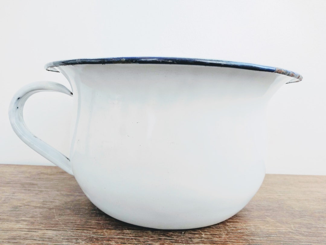 Vintage French Enamel Metal Bowl Dish Pot Circa 1920-30's / EVE of ...