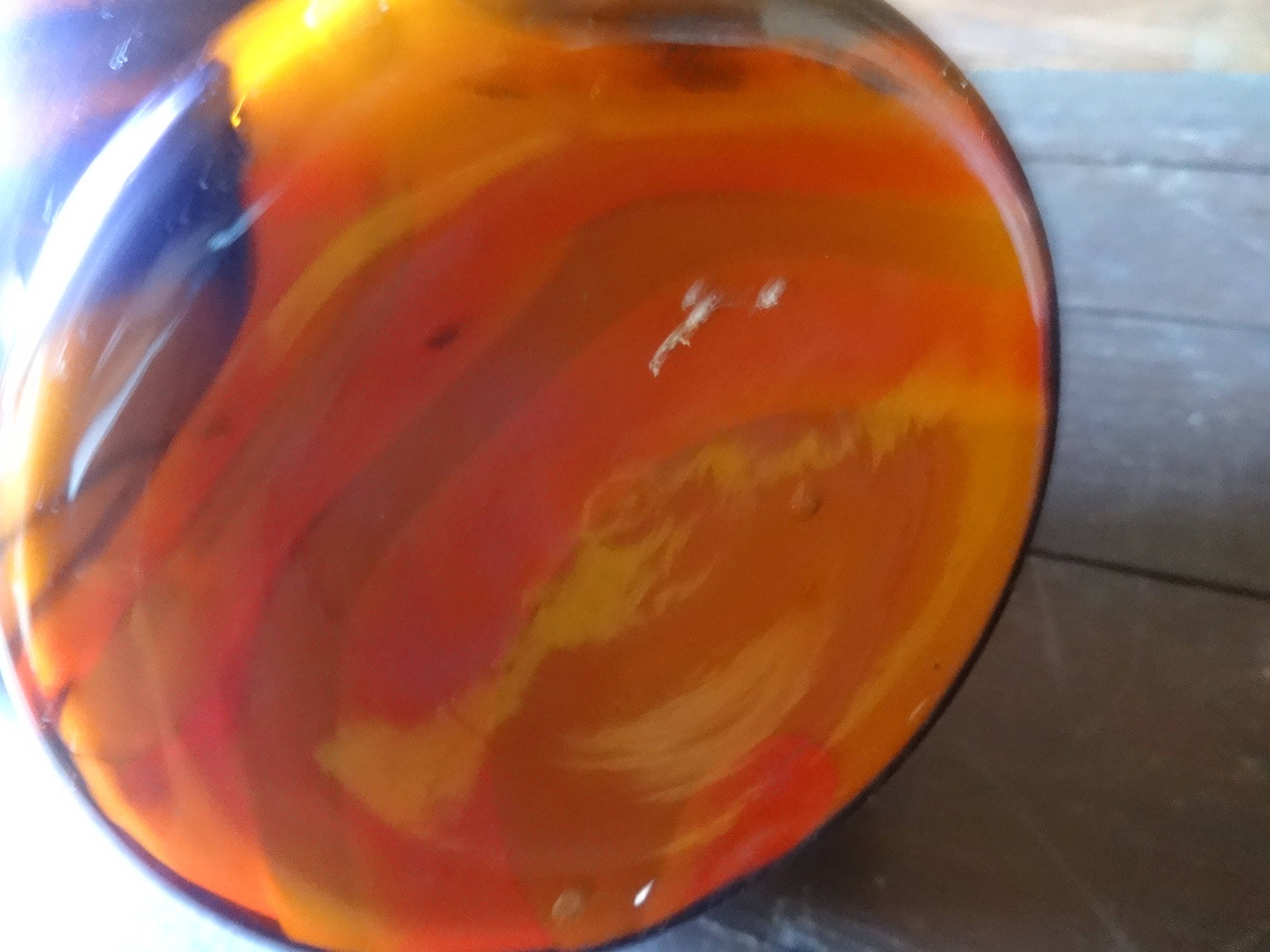 Vintage French Orange Coloured Glass Decanter Jug Pitcher | Etsy