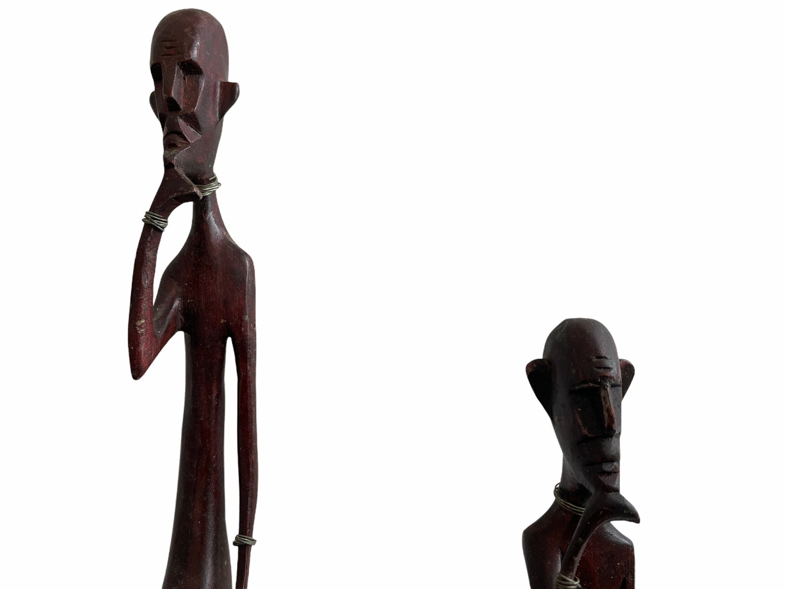 Vintage African Tall Thinking Man Figurine Statue Primitive - Etsy