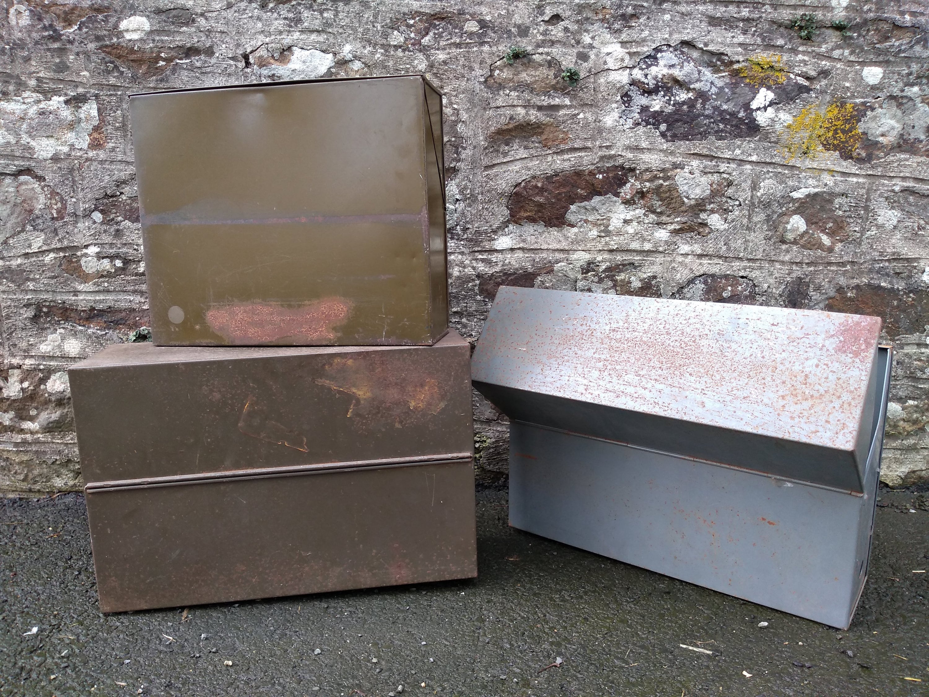 Vintage English Metal Desktop File Box Filing Cabinet | Etsy