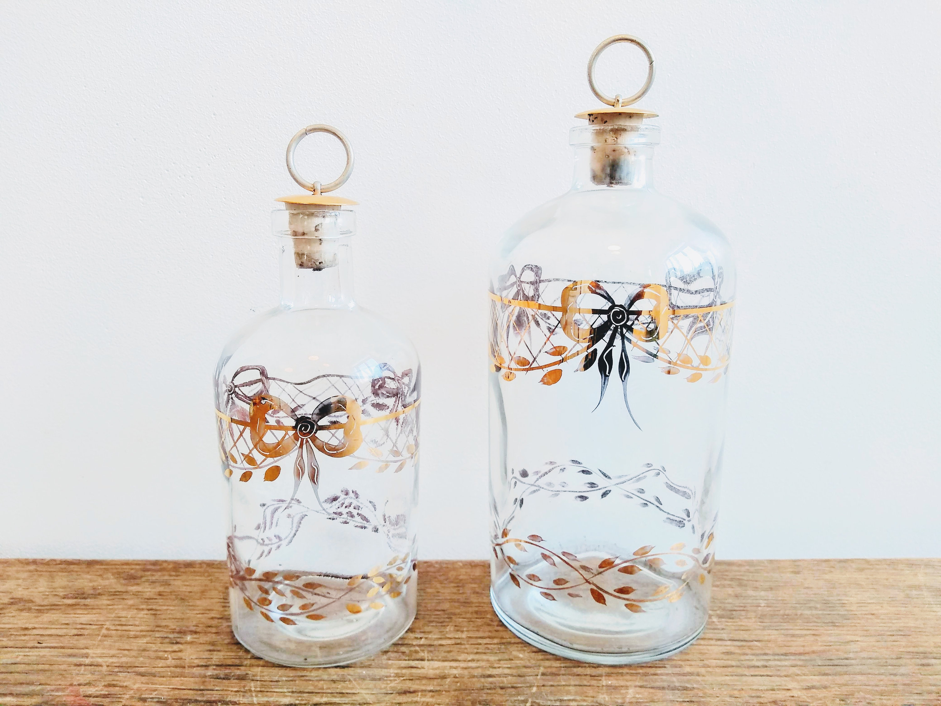 Vintage French Half Litre Glass Water Bottle Pitcher Decanter Jug Water ...