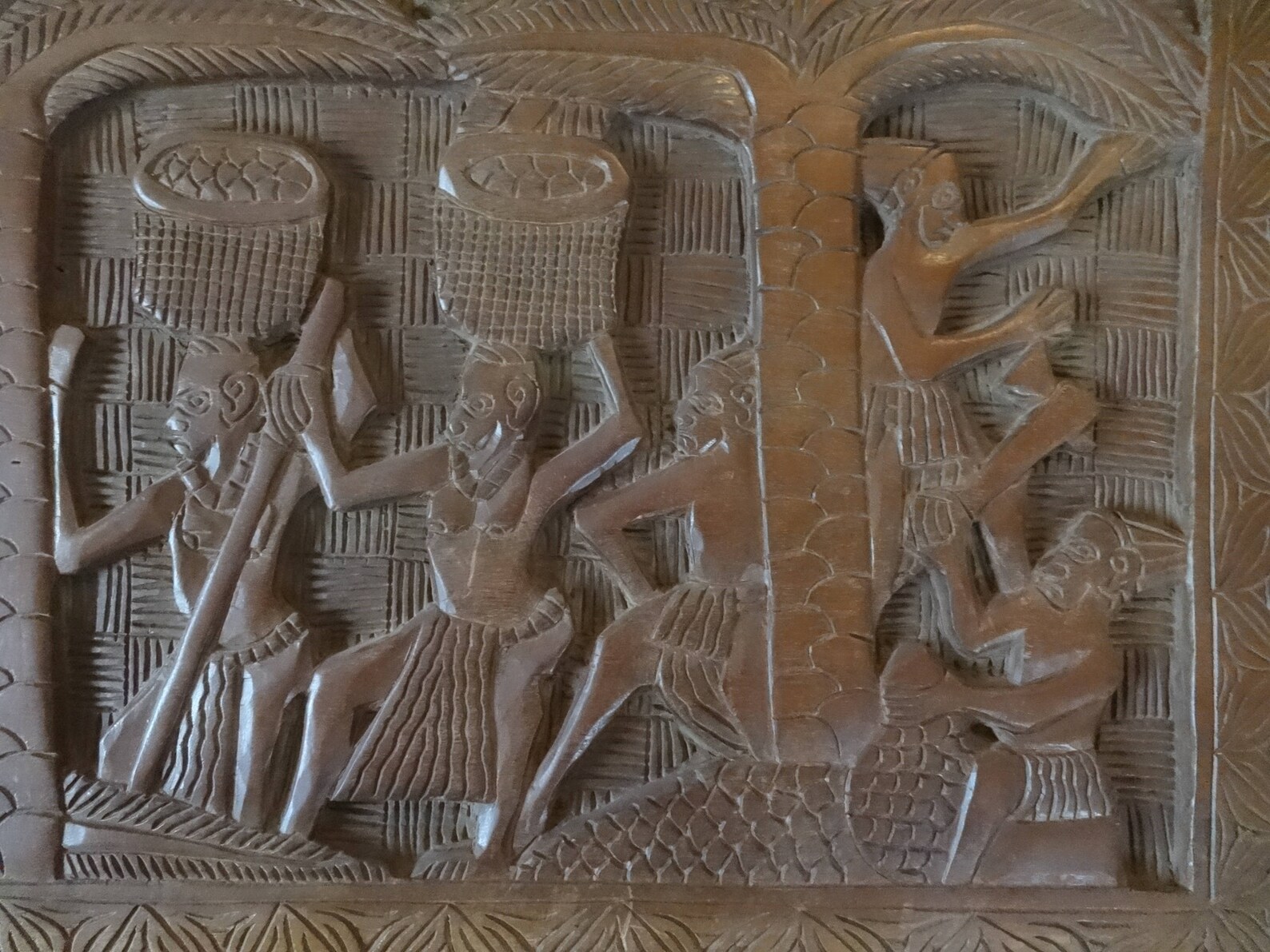 Vintage African Large Heavy Decorative Wood Panel Carved Decor - Etsy