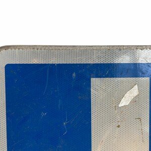 Vintage French Arrow Direction Sign Large Road Sign Marked Blue White ...