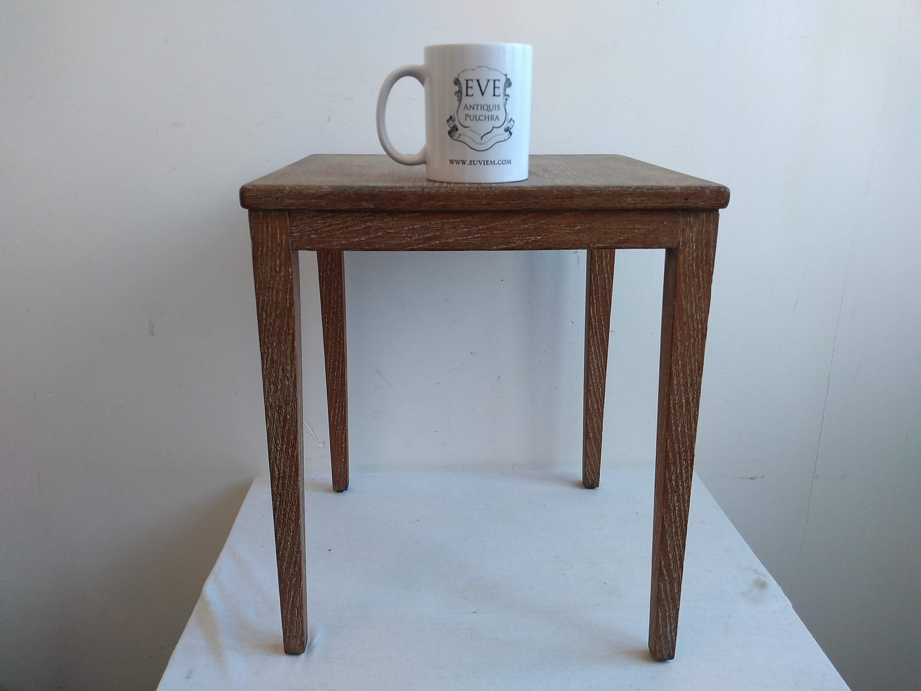 Vintage French Table Small Wooden Wood Side Stand Flower Pot | Etsy