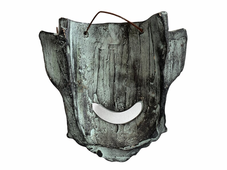 Vintage Greek Satyr Devil Grey Green Clay Face Mask Wall | Etsy