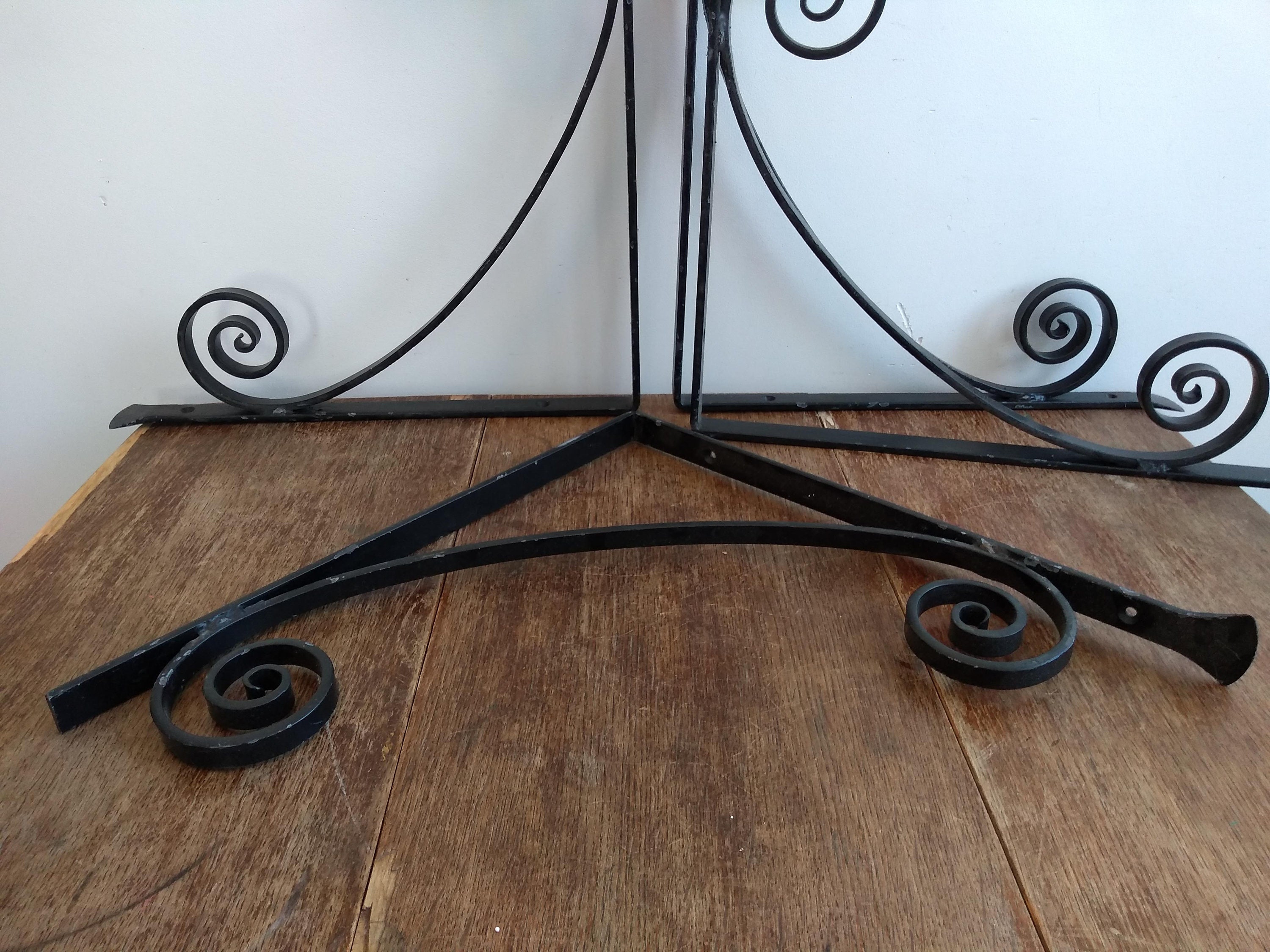 Vintage French Large Black Painted Ornate Iron Shelf Cistern | Etsy