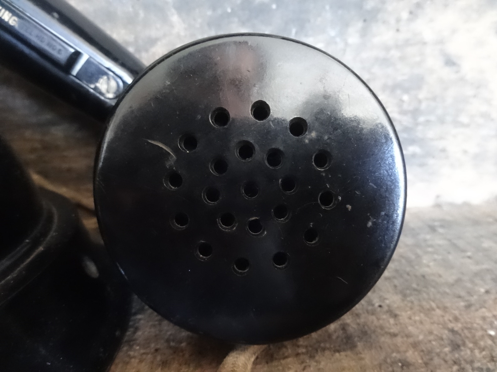 Vintage English Bakelite Black Telephone Phone Push Button | Etsy