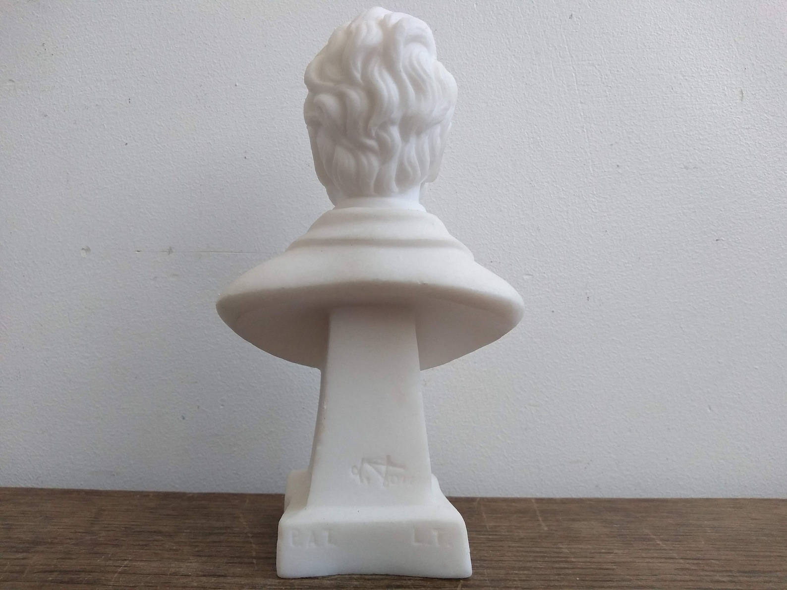 Vintage French Bellini Stone Like Cast Composer Music Small White Bust ...