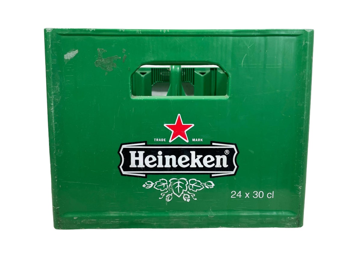 Vintage French Heineken Plastic 24 Bottle Crate Caddie Holder Basket ...