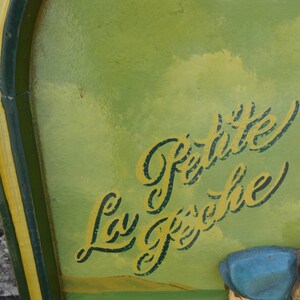 Vintage Hand Painted La Petite Peche Little Fishermen Shrimp Fishing 3D ...