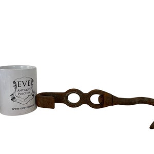 Vintage French Large Butcher Meat Kitchen Rail Hanging Hook Rustic ...