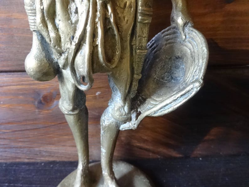 Vintage African Man Hunter Gatherer Statue Ornament Primitive Art ...