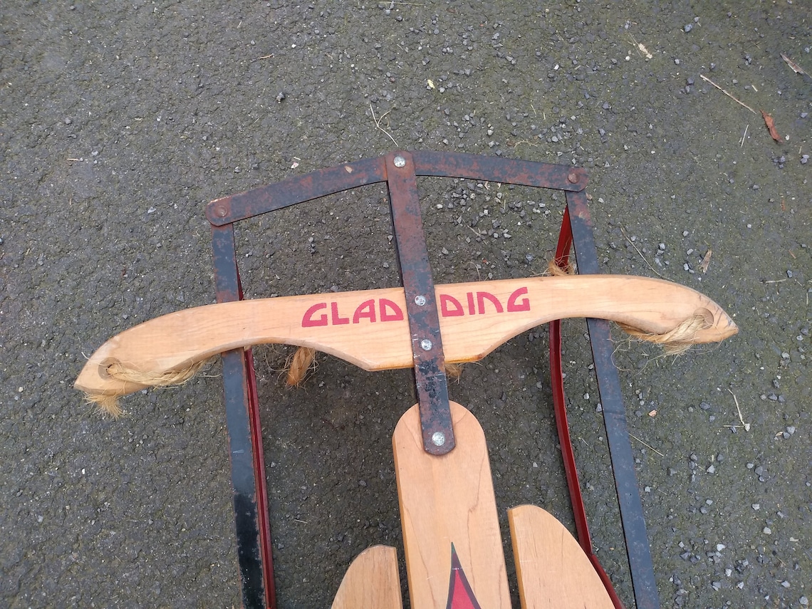 Vintage Genuine Gladding Speedaway Wood Metal Wooden Snow Sled - Etsy ...