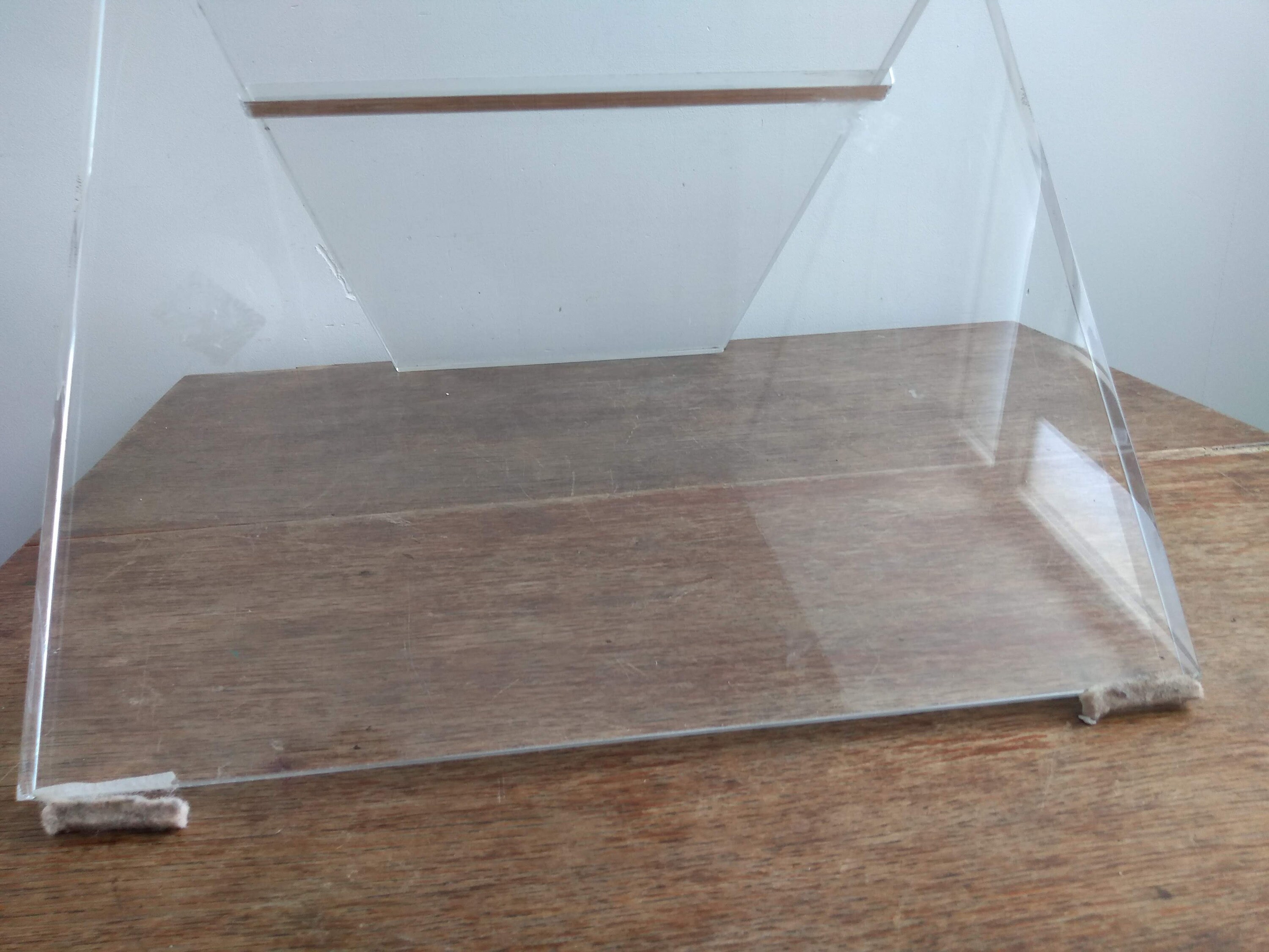 Vintage French Thick Perspex Plastic Plexiglass Book Magazine Newspaper ...