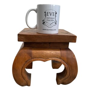 Vintage Asian Small Opium Table Heavy Stand Step Stool Plinth Wooden ...