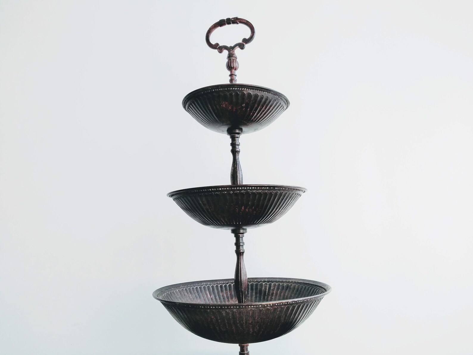 Vintage French Metal Brown Cake Bon Bon Stand Style Five Tier Serving ...